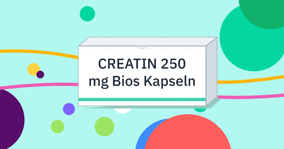 Symbolbild: Packung mit der Aufschrift CREATIN 250 mg Bios Kapseln (PZN 01104718) – Verfügbarkeit und Bezug in Apotheken in Frankfurt am Main