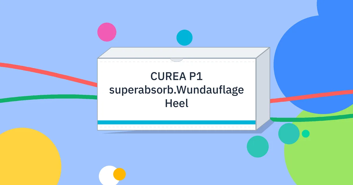 Symbolbild: Packung mit der Aufschrift CUREA P1 superabsorb.Wundauflage Heel (PZN 16005749) – Verfügbarkeit und Bezug in Apotheken in Frankfurt am Main