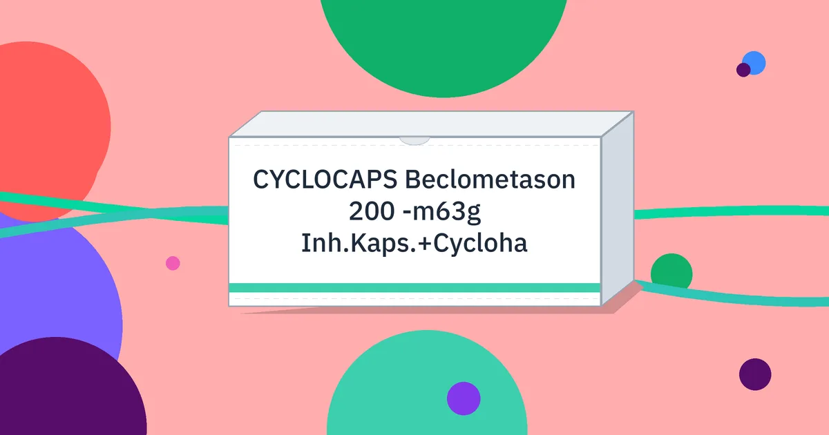Symbolbild: Packung mit der Aufschrift CYCLOCAPS Beclometason 200 -m63g Inh.Kaps.+Cycloha (PZN 02417922) – Verfügbarkeit und Bezug in Apotheken in Frankfurt am Main