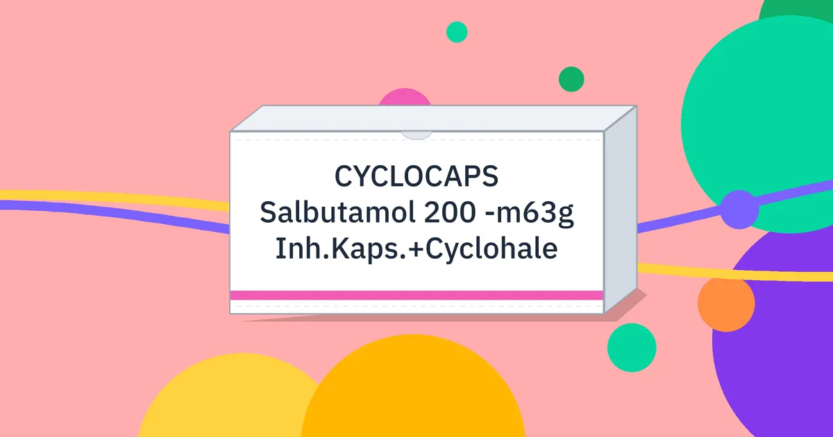 Symbolbild: Packung mit der Aufschrift CYCLOCAPS Salbutamol 200 -m63g Inh.Kaps.+Cyclohale (PZN 02418011) – Verfügbarkeit und Bezug in Apotheken in Frankfurt am Main