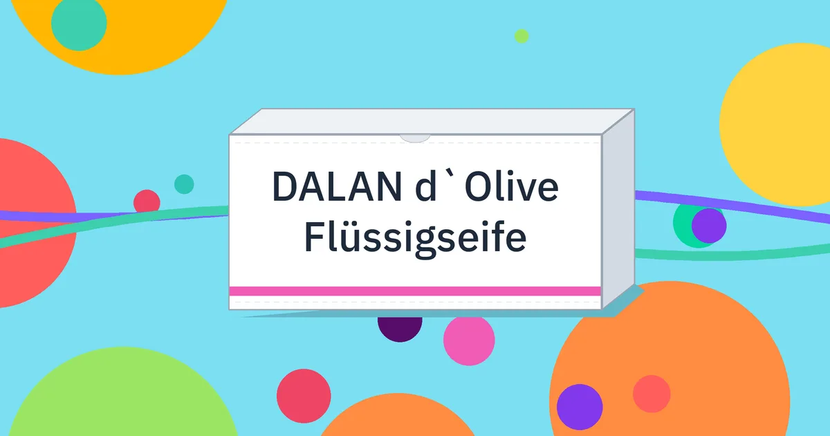 Symbolbild: Packung mit der Aufschrift DALAN d`Olive Flüssigseife (PZN 10097779) – Verfügbarkeit und Bezug in Apotheken in Frankfurt am Main