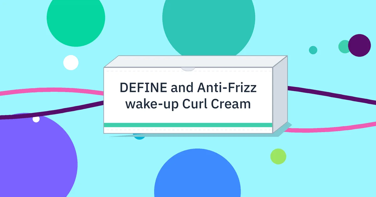 Symbolbild: Packung mit der Aufschrift DEFINE and Anti-Frizz wake-up Curl Cream (PZN 18108175) – Verfügbarkeit und Bezug in Apotheken in Frankfurt am Main