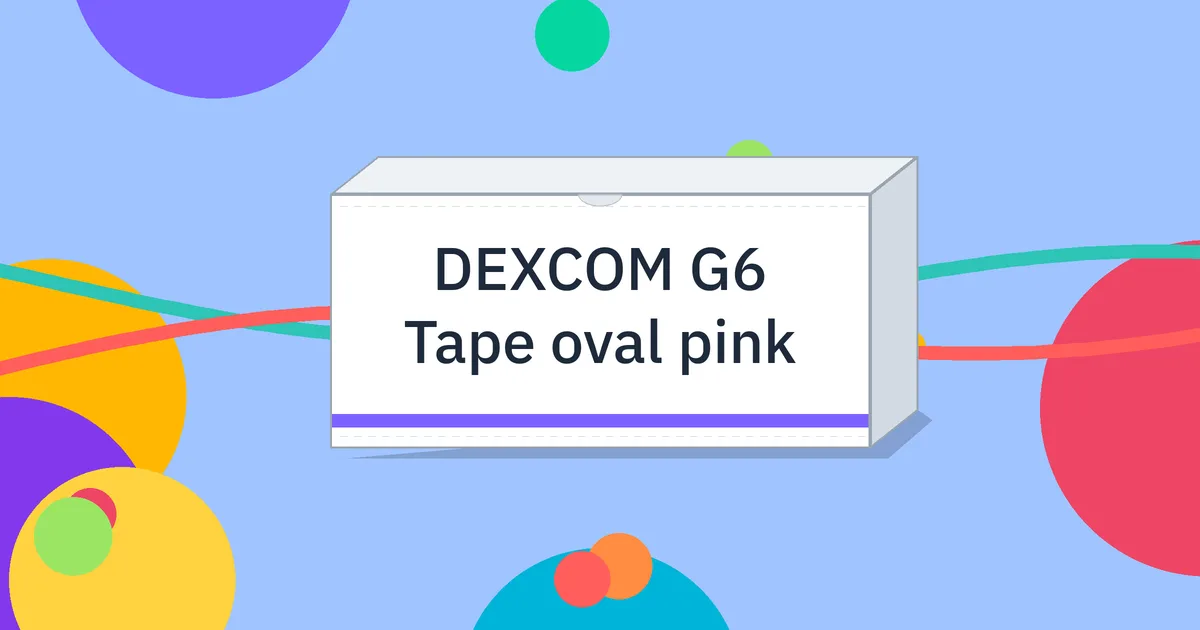 Symbolbild: Packung mit der Aufschrift DEXCOM G6 Tape oval pink (PZN 18178649) – Verfügbarkeit und Bezug in Apotheken in Frankfurt am Main
