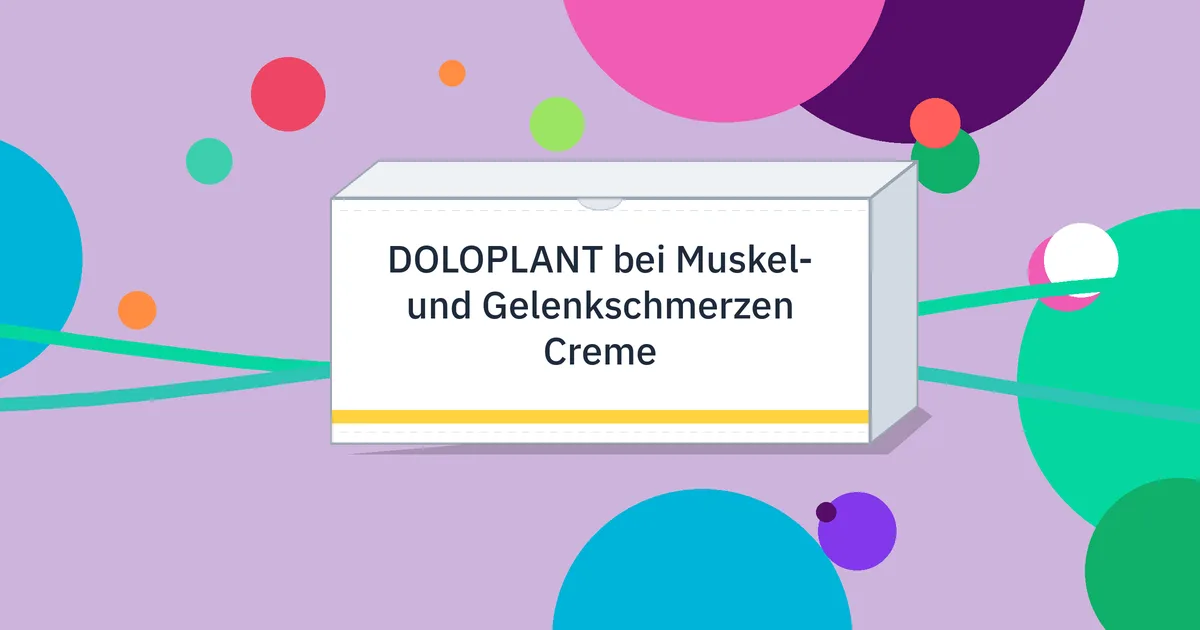 Symbolbild: Packung mit der Aufschrift DOLOPLANT bei Muskel- und Gelenkschmerzen Creme (PZN 11670181) – Verfügbarkeit und Bezug in Apotheken in Frankfurt am Main