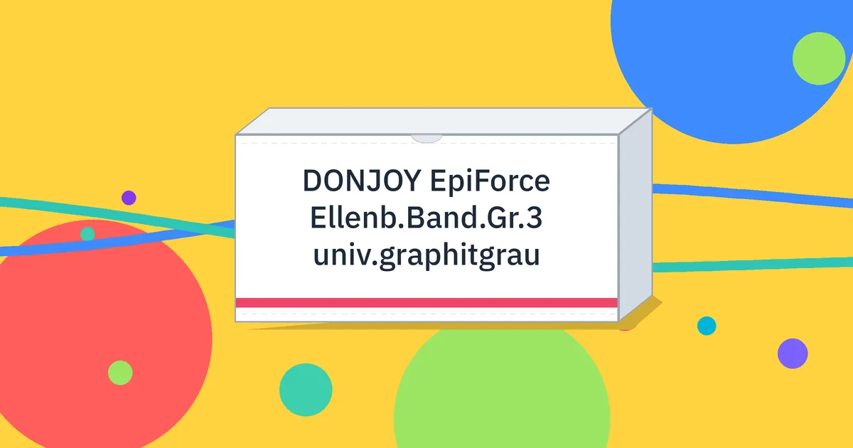 Symbolbild: Packung mit der Aufschrift DONJOY EpiForce Ellenb.Band.Gr.3 univ.graphitgrau (PZN 18668454) – Verfügbarkeit und Bezug in Apotheken in Frankfurt am Main