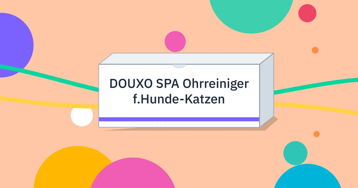 Symbolbild: Packung mit der Aufschrift DOUXO SPA Ohrreiniger f.Hunde-Katzen (PZN 20810296) – Verfügbarkeit und Bezug in Apotheken in Frankfurt am Main