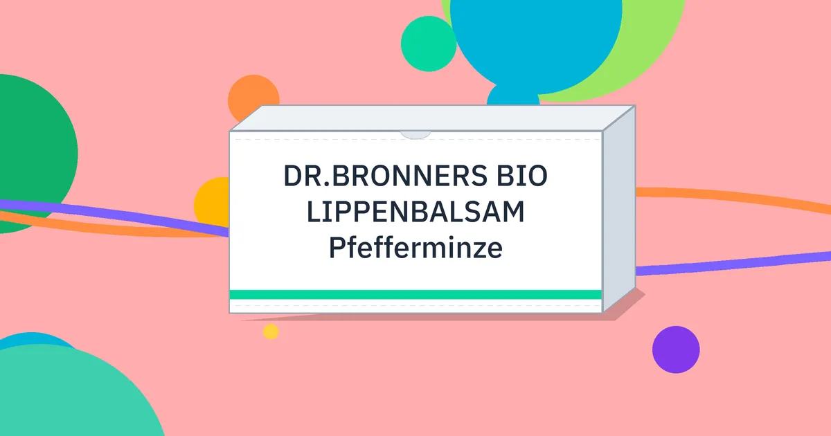 Symbolbild: Packung mit der Aufschrift DR.BRONNERS BIO LIPPENBALSAM Pfefferminze (PZN 19242148) – Verfügbarkeit und Bezug in Apotheken in Frankfurt am Main