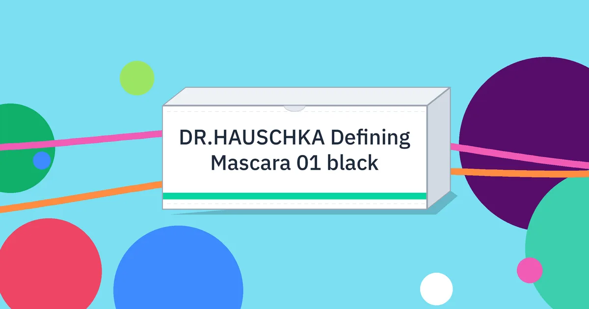 Symbolbild: Packung mit der Aufschrift DR.HAUSCHKA Defining Mascara 01 black (PZN 18651382) – Verfügbarkeit und Bezug in Apotheken in Frankfurt am Main