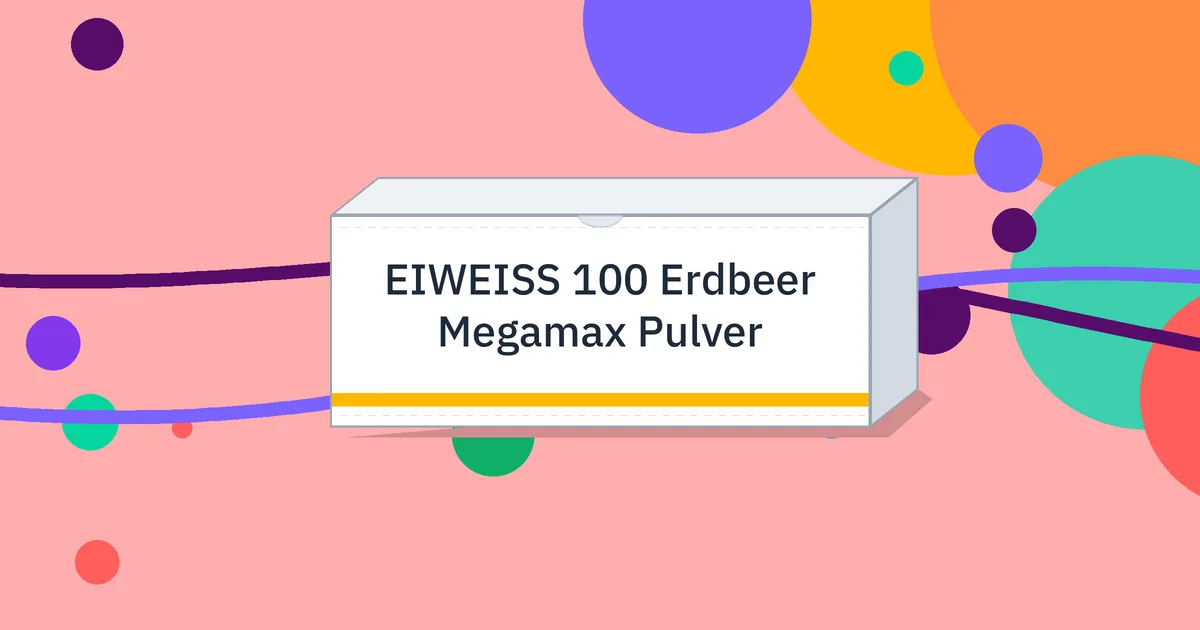 Symbolbild: Packung mit der Aufschrift EIWEISS 100 Erdbeer Megamax Pulver (PZN 10133624) – Verfügbarkeit und Bezug in Apotheken in Frankfurt am Main