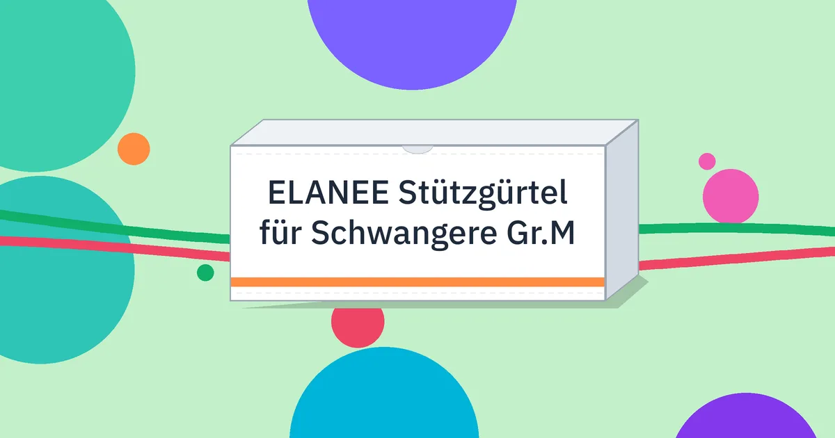 Symbolbild: Packung mit der Aufschrift ELANEE Stützgürtel für Schwangere Gr.M (PZN 12433690) – Verfügbarkeit und Bezug in Apotheken in Frankfurt am Main