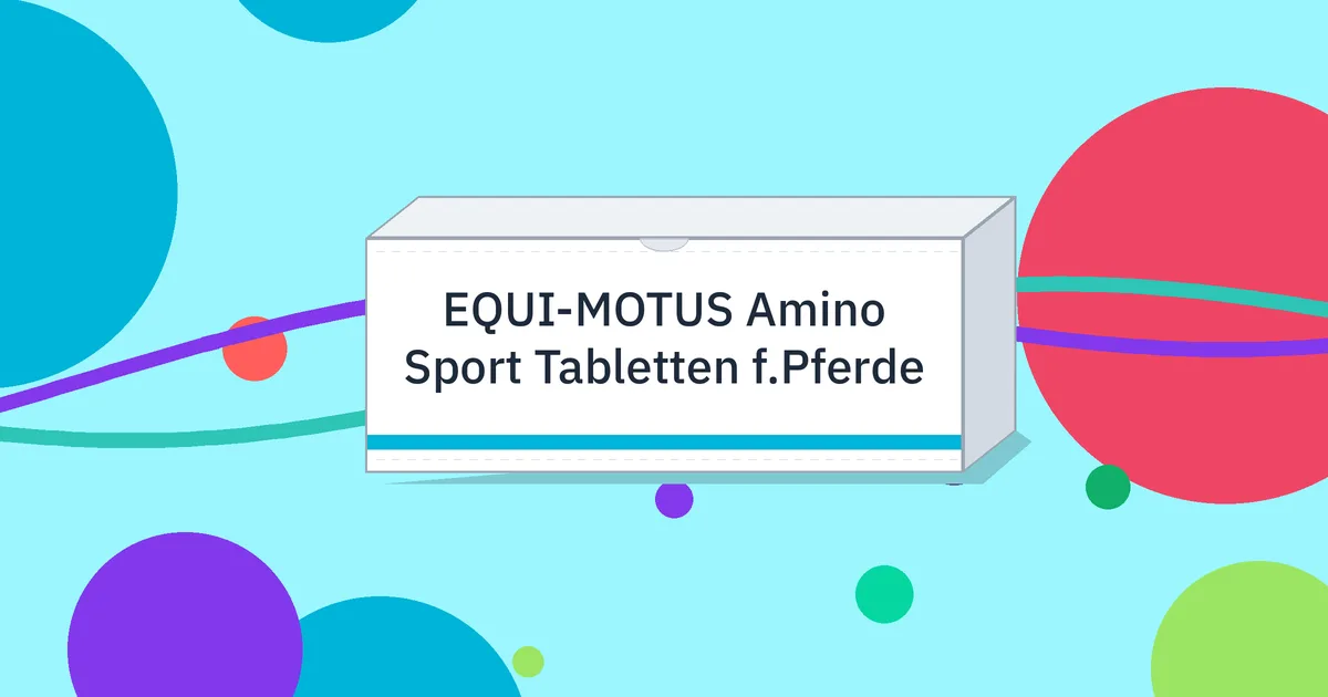 Symbolbild: Packung mit der Aufschrift EQUI-MOTUS Amino Sport Tabletten f.Pferde (PZN 13820294) – Verfügbarkeit und Bezug in Apotheken in Frankfurt am Main