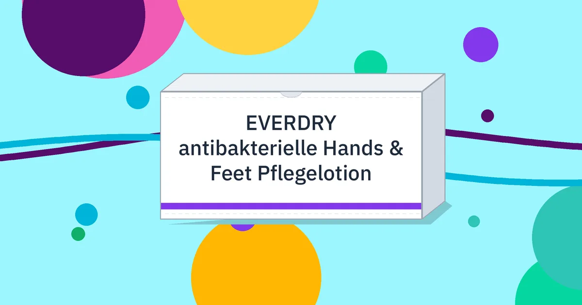 Symbolbild: Packung mit der Aufschrift EVERDRY antibakterielle Hands & Feet Pflegelotion (PZN 11110915) – Verfügbarkeit und Bezug in Apotheken in Frankfurt am Main
