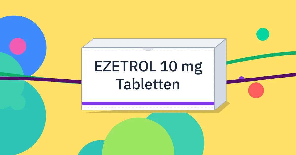 Symbolbild: Packung mit der Aufschrift EZETROL 10 mg Tabletten (PZN 13197659) – Verfügbarkeit und Bezug in Apotheken in Frankfurt am Main