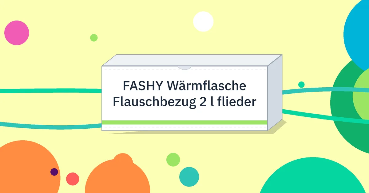 Symbolbild: Packung mit der Aufschrift FASHY Wärmflasche Flauschbezug 2 l flieder (PZN 18649132) – Verfügbarkeit und Bezug in Apotheken in Frankfurt am Main