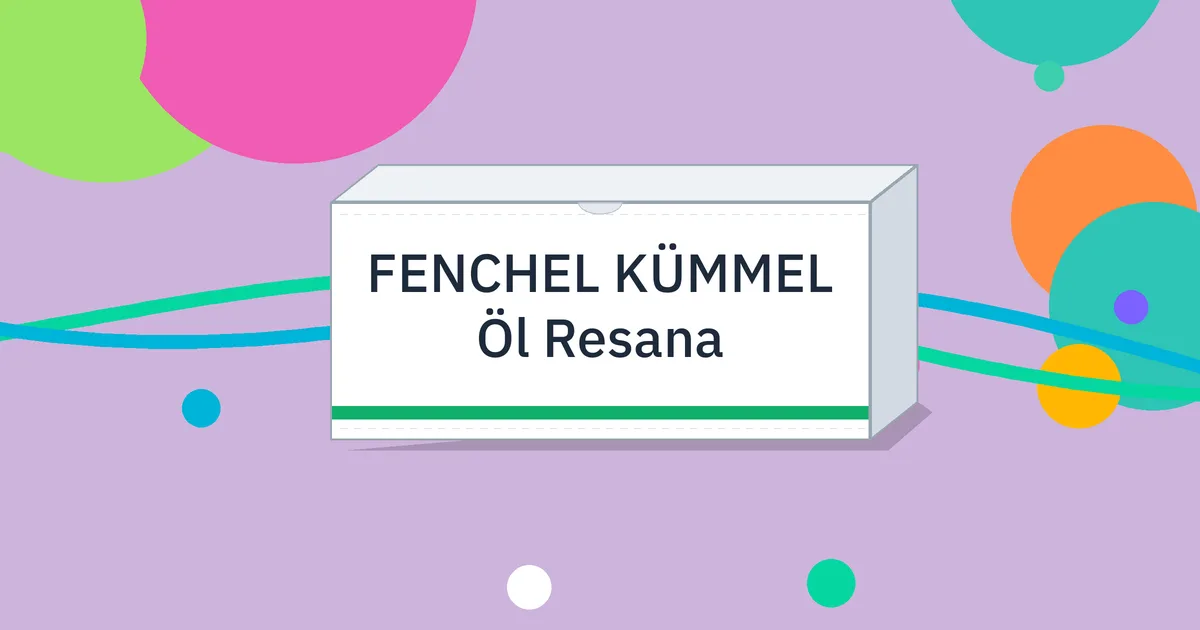 Symbolbild: Packung mit der Aufschrift FENCHEL KÜMMEL Öl Resana (PZN 11330887) – Verfügbarkeit und Bezug in Apotheken in Frankfurt am Main