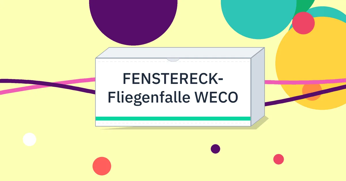 Symbolbild: Packung mit der Aufschrift FENSTERECK-Fliegenfalle WECO (PZN 20327329) – Verfügbarkeit und Bezug in Apotheken in Frankfurt am Main