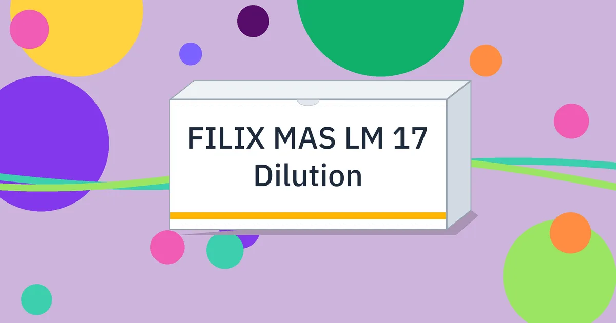 Symbolbild: Packung mit der Aufschrift FILIX MAS LM 17 Dilution (PZN 13488842) – Verfügbarkeit und Bezug in Apotheken in Frankfurt am Main