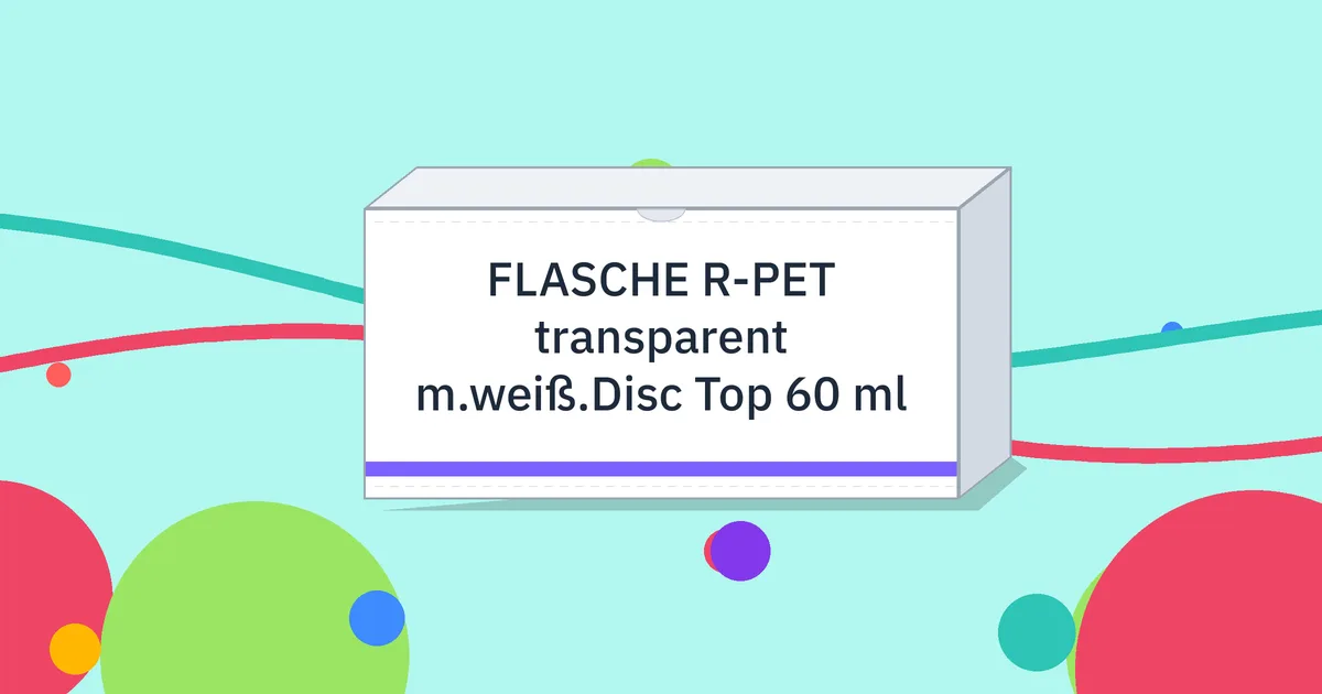 Symbolbild: Packung mit der Aufschrift FLASCHE R-PET transparent m.weiß.Disc Top 60 ml (PZN 16681373) – Verfügbarkeit und Bezug in Apotheken in Frankfurt am Main