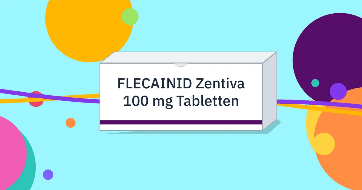 Symbolbild: Packung mit der Aufschrift FLECAINID Zentiva 100 mg Tabletten (PZN 19179881) – Verfügbarkeit und Bezug in Apotheken in Frankfurt am Main