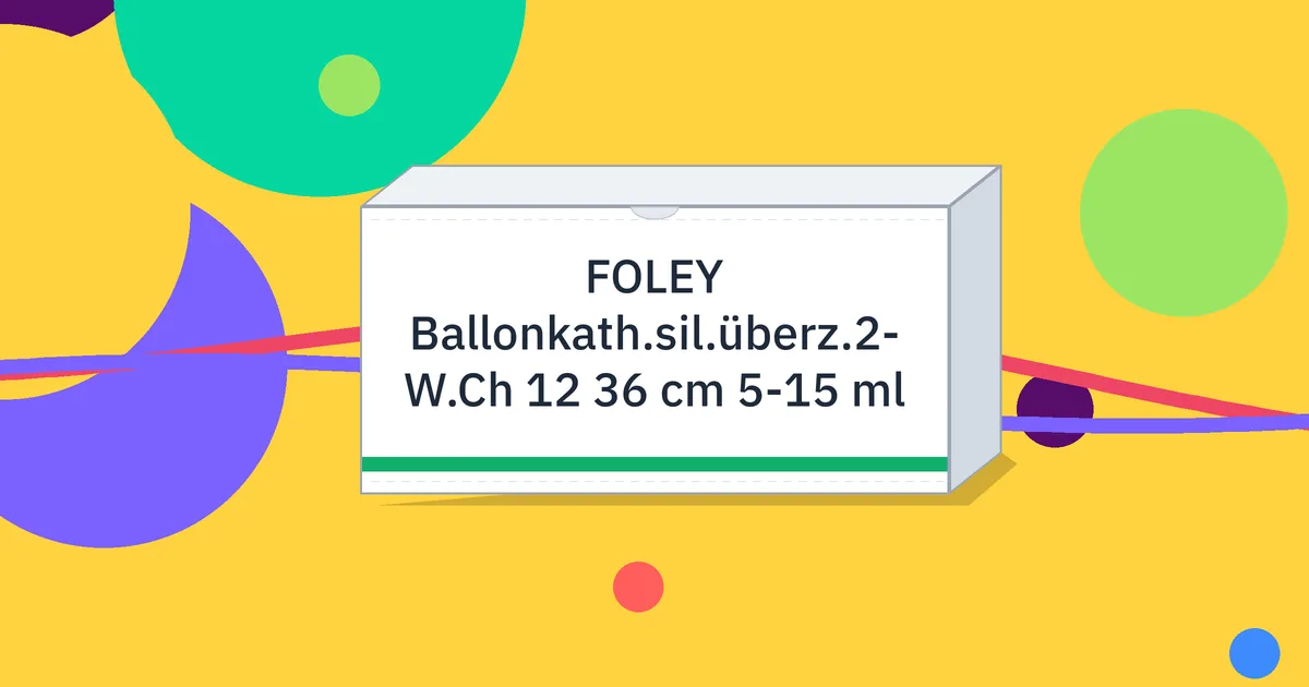 Symbolbild: Packung mit der Aufschrift FOLEY Ballonkath.sil.überz.2-W.Ch 12 36 cm 5-15 ml (PZN 10101699) – Verfügbarkeit und Bezug in Apotheken in Frankfurt am Main