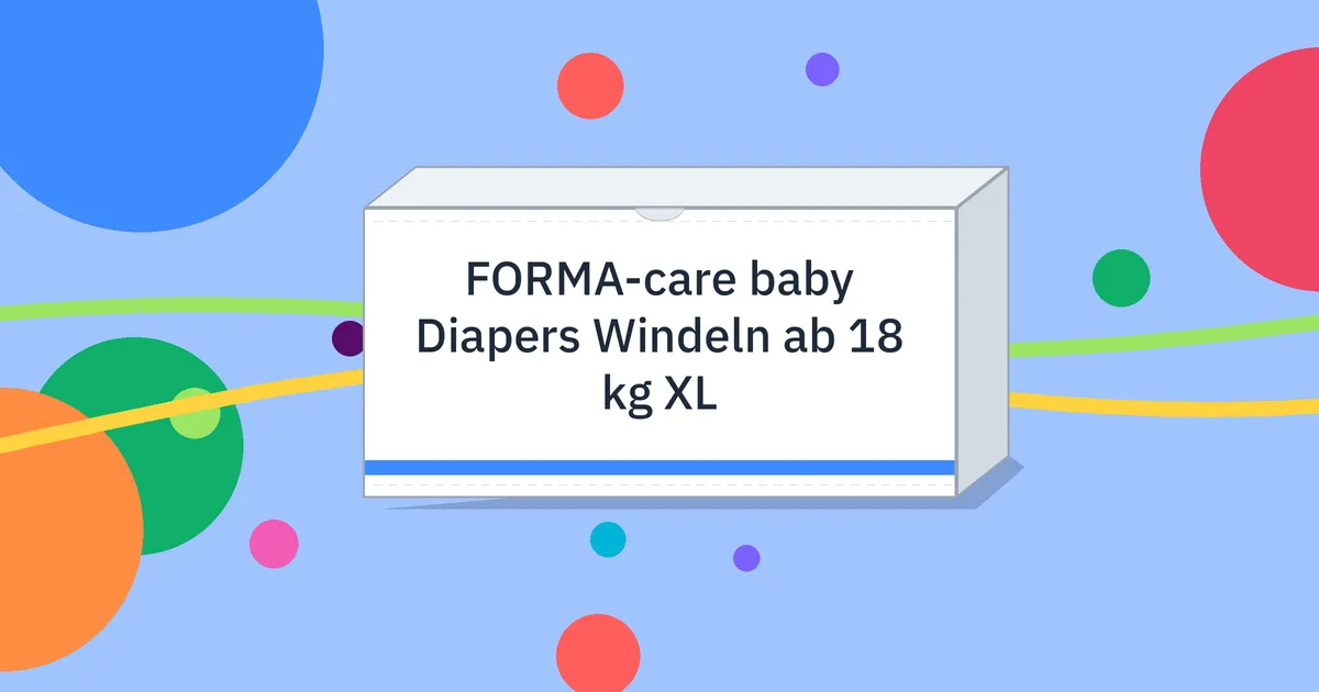 Symbolbild: Packung mit der Aufschrift FORMA-care baby Diapers Windeln ab 18 kg XL (PZN 19385304) – Verfügbarkeit und Bezug in Apotheken in Frankfurt am Main