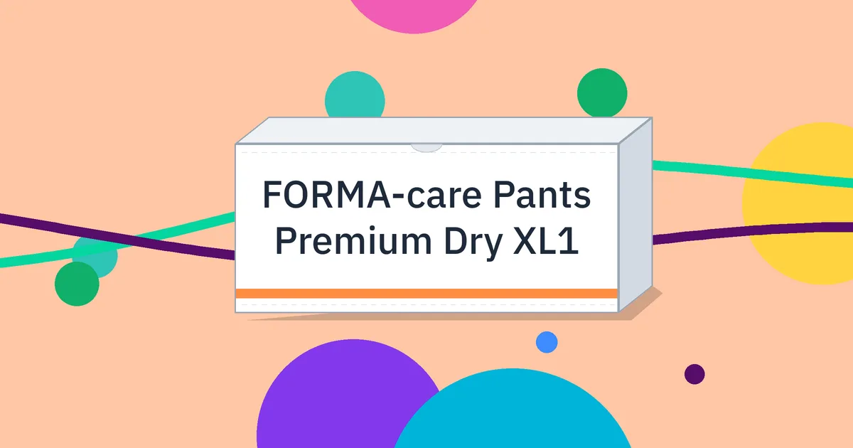 Symbolbild: Packung mit der Aufschrift FORMA-care Pants Premium Dry XL1 (PZN 08468205) – Verfügbarkeit und Bezug in Apotheken in Frankfurt am Main