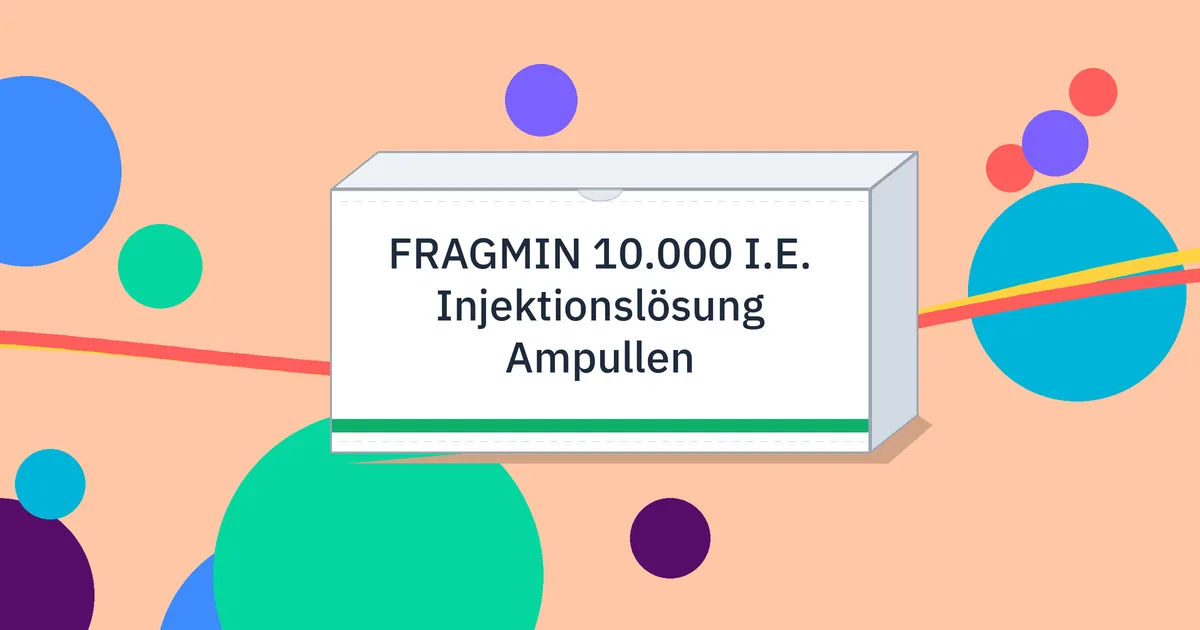 Symbolbild: Packung mit der Aufschrift FRAGMIN 10.000 I.E. Injektionslösung Ampullen (PZN 09065811) – Verfügbarkeit und Bezug in Apotheken in Frankfurt am Main