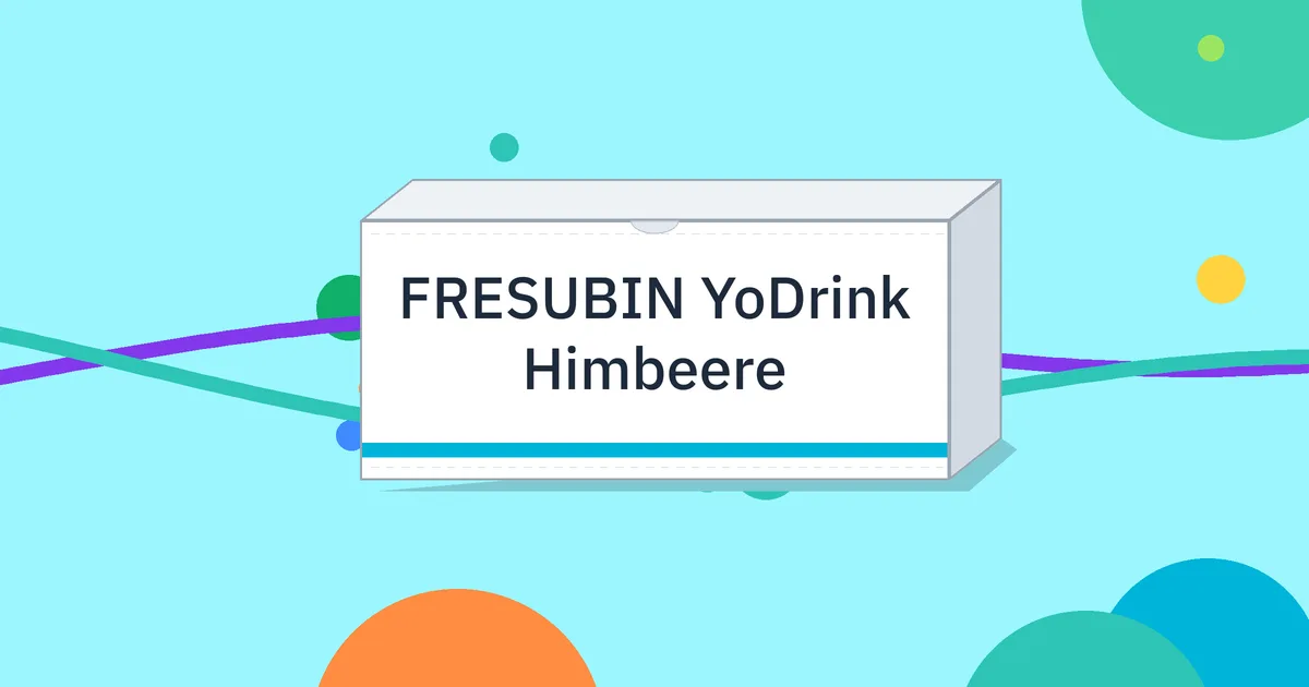 Symbolbild: Packung mit der Aufschrift FRESUBIN YoDrink Himbeere (PZN 11522078) – Verfügbarkeit und Bezug in Apotheken in Frankfurt am Main