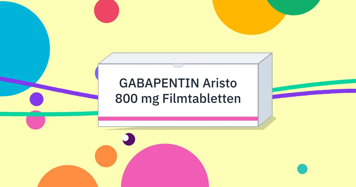 Symbolbild: Packung mit der Aufschrift GABAPENTIN Aristo 800 mg Filmtabletten (PZN 05509464) – Verfügbarkeit und Bezug in Apotheken in Frankfurt am Main