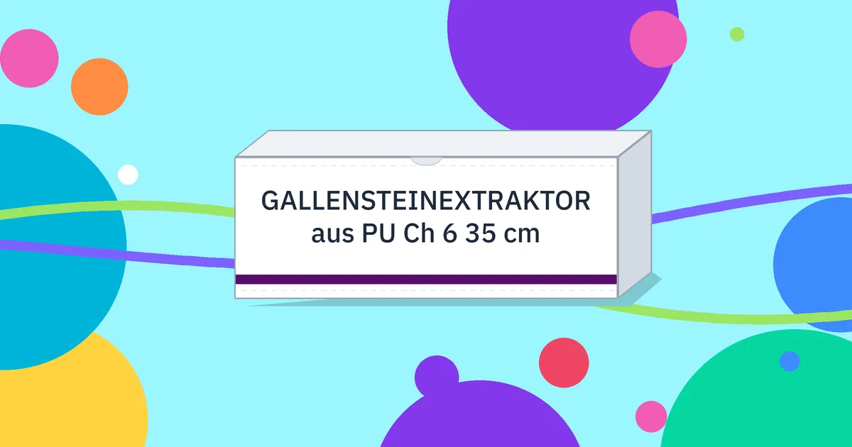 Symbolbild: Packung mit der Aufschrift GALLENSTEINEXTRAKTOR aus PU Ch 6 35 cm (PZN 10085285) – Verfügbarkeit und Bezug in Apotheken in Frankfurt am Main
