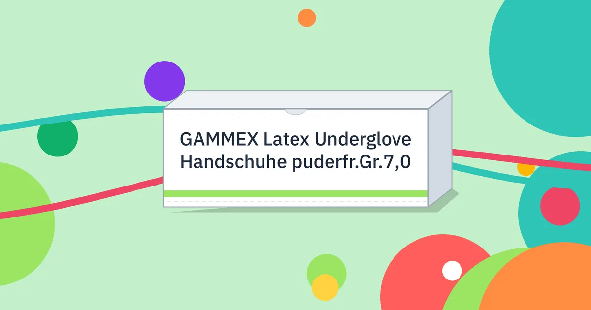 Symbolbild: Packung mit der Aufschrift GAMMEX Latex Underglove Handschuhe puderfr.Gr.7,0 (PZN 11298190) – Verfügbarkeit und Bezug in Apotheken in Frankfurt am Main