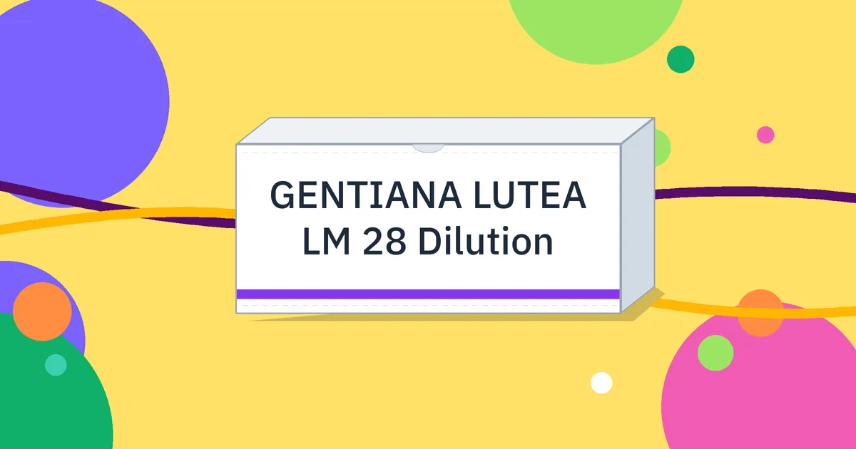 Symbolbild: Packung mit der Aufschrift GENTIANA LUTEA LM 28 Dilution (PZN 12876401) – Verfügbarkeit und Bezug in Apotheken in Frankfurt am Main
