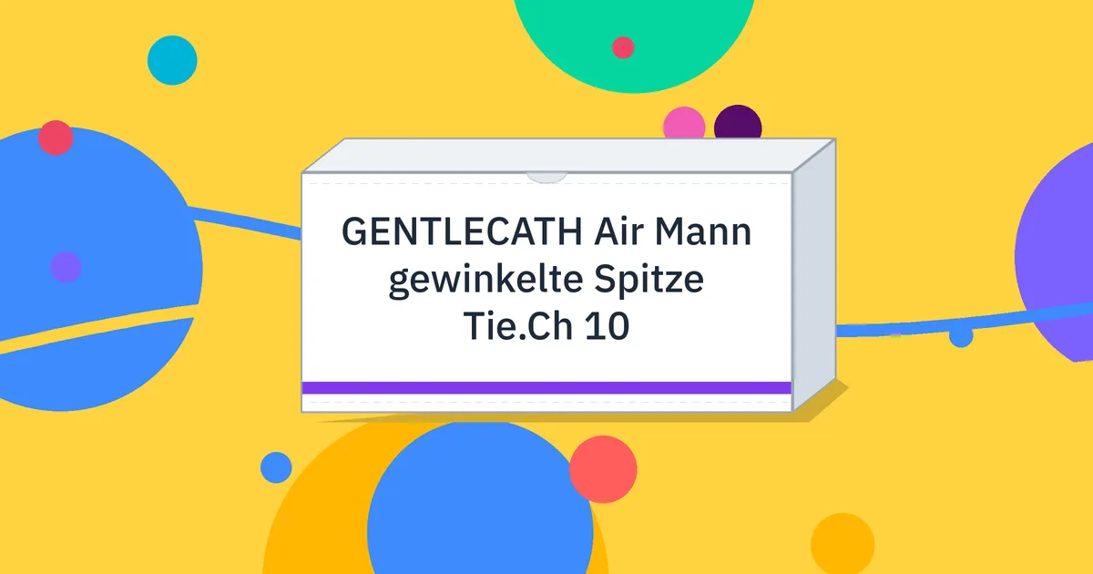Symbolbild: Packung mit der Aufschrift GENTLECATH Air Mann gewinkelte Spitze Tie.Ch 10 (PZN 17447099) – Verfügbarkeit und Bezug in Apotheken in Frankfurt am Main