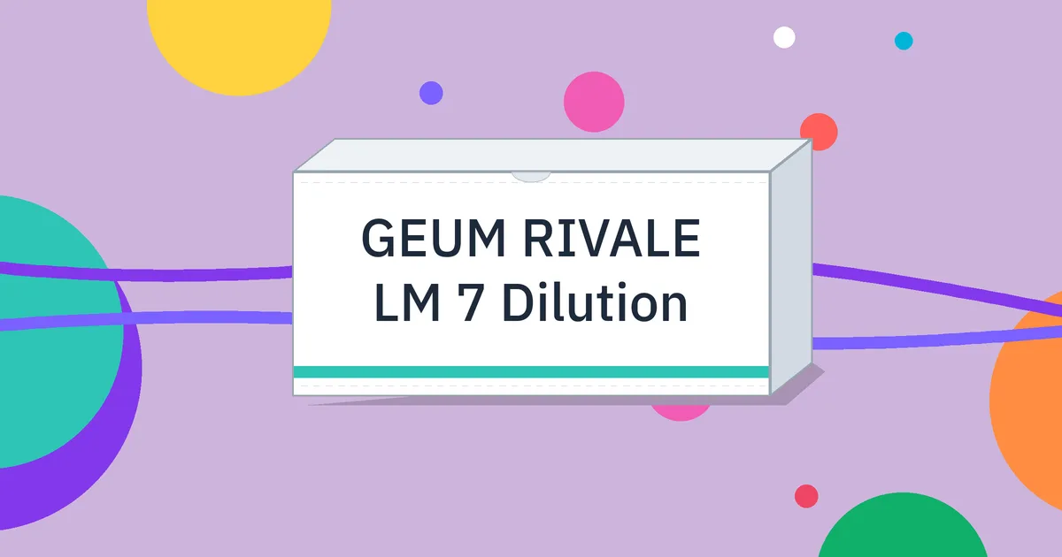 Symbolbild: Packung mit der Aufschrift GEUM RIVALE LM 7 Dilution (PZN 13542754) – Verfügbarkeit und Bezug in Apotheken in Frankfurt am Main