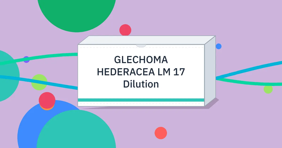 Symbolbild: Packung mit der Aufschrift GLECHOMA HEDERACEA LM 17 Dilution (PZN 13543340) – Verfügbarkeit und Bezug in Apotheken in Frankfurt am Main