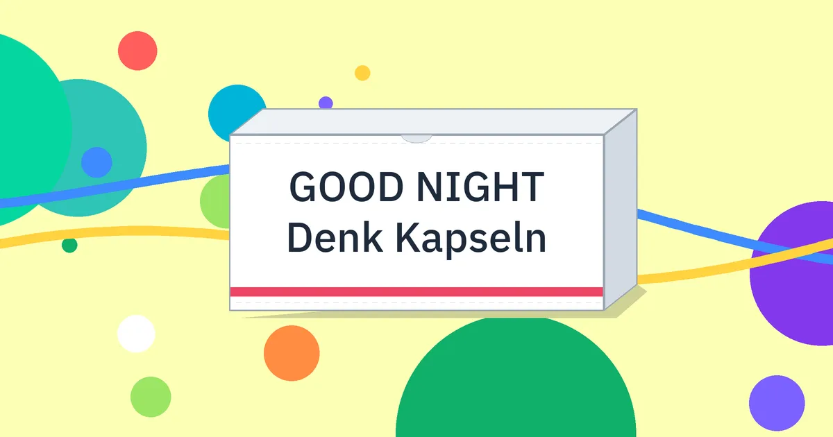 Symbolbild: Packung mit der Aufschrift GOOD NIGHT Denk Kapseln (PZN 12855178) – Verfügbarkeit und Bezug in Apotheken in Frankfurt am Main