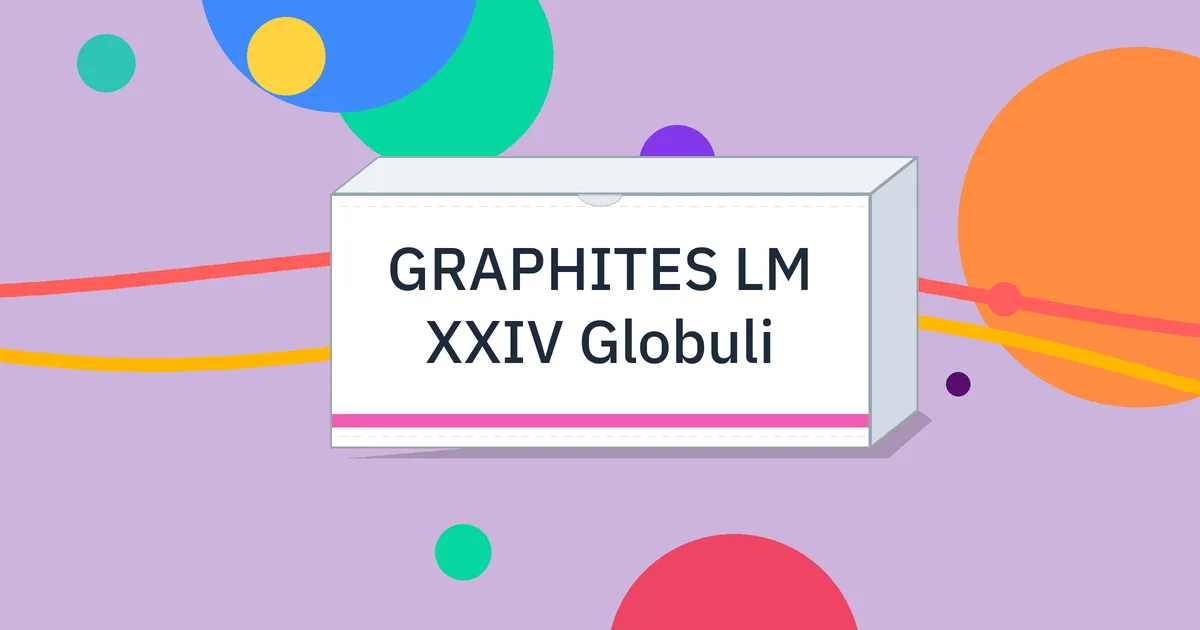Symbolbild: Packung mit der Aufschrift GRAPHITES LM XXIV Globuli (PZN 02677741) – Verfügbarkeit und Bezug in Apotheken in Frankfurt am Main