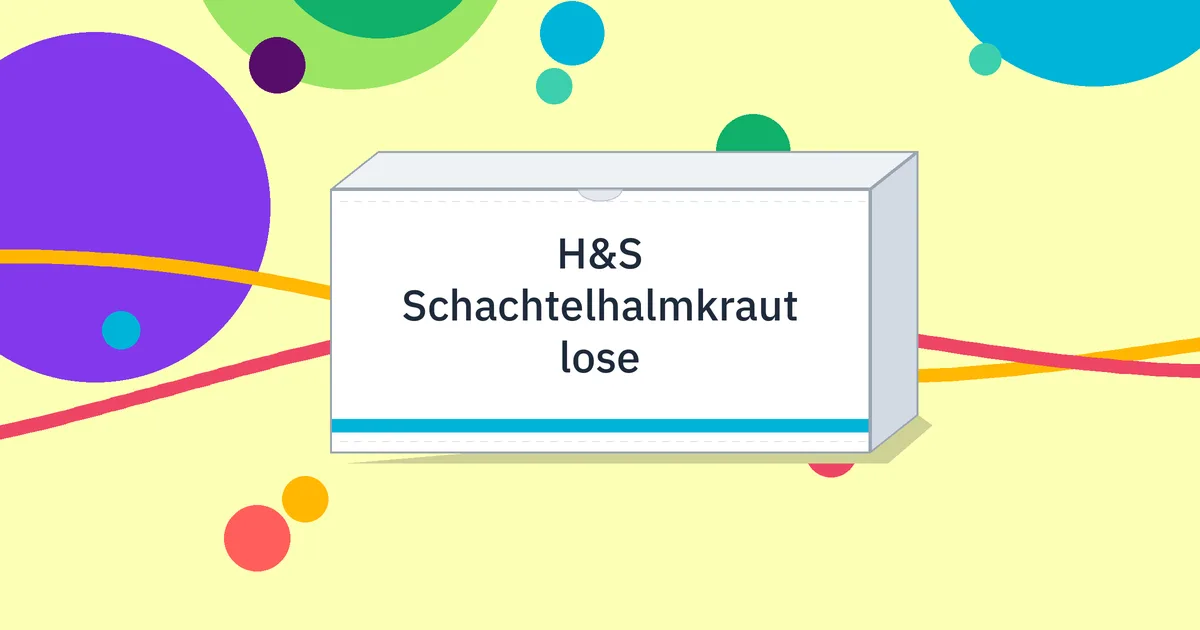 Symbolbild: Packung mit der Aufschrift H&S Schachtelhalmkraut lose (PZN 10415400) – Verfügbarkeit und Bezug in Apotheken in Frankfurt am Main