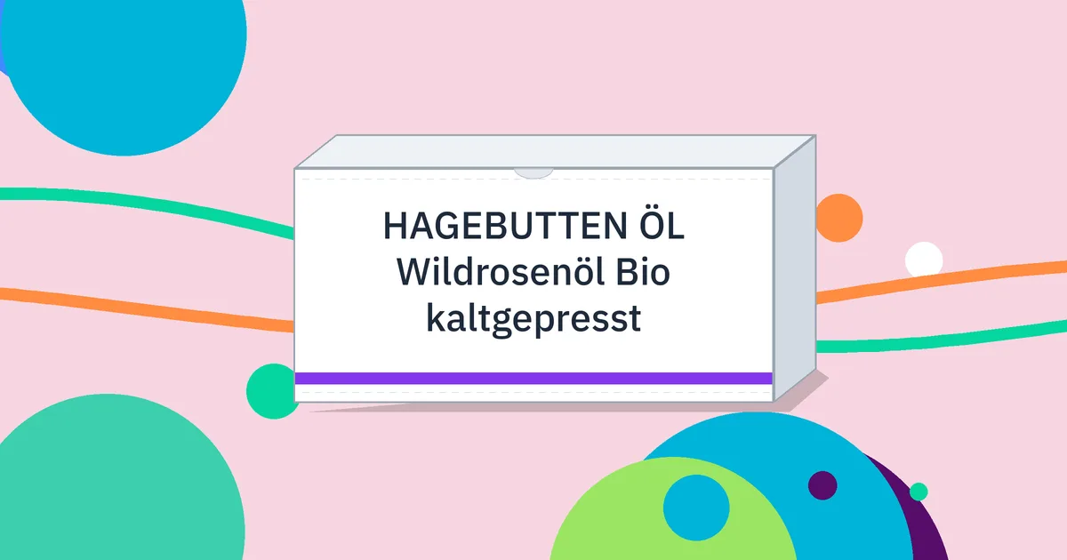 Symbolbild: Packung mit der Aufschrift HAGEBUTTEN ÖL Wildrosenöl Bio kaltgepresst (PZN 16812378) – Verfügbarkeit und Bezug in Apotheken in Frankfurt am Main