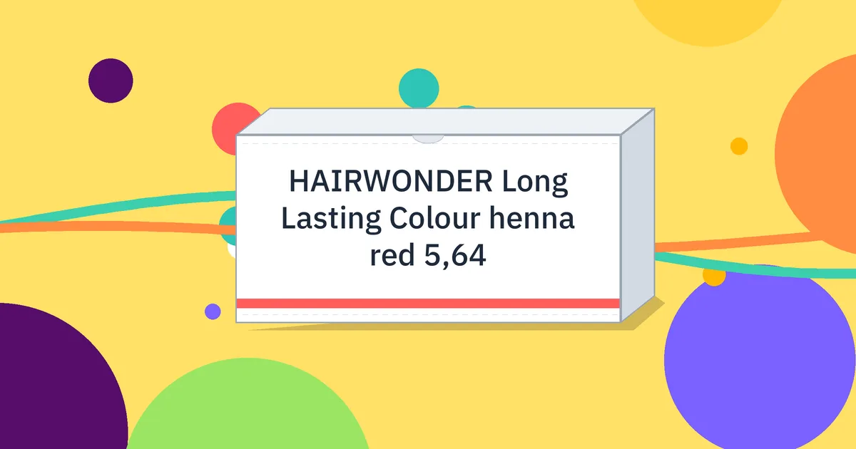 Symbolbild: Packung mit der Aufschrift HAIRWONDER Long Lasting Colour henna red 5,64 (PZN 20630536) – Verfügbarkeit und Bezug in Apotheken in Frankfurt am Main