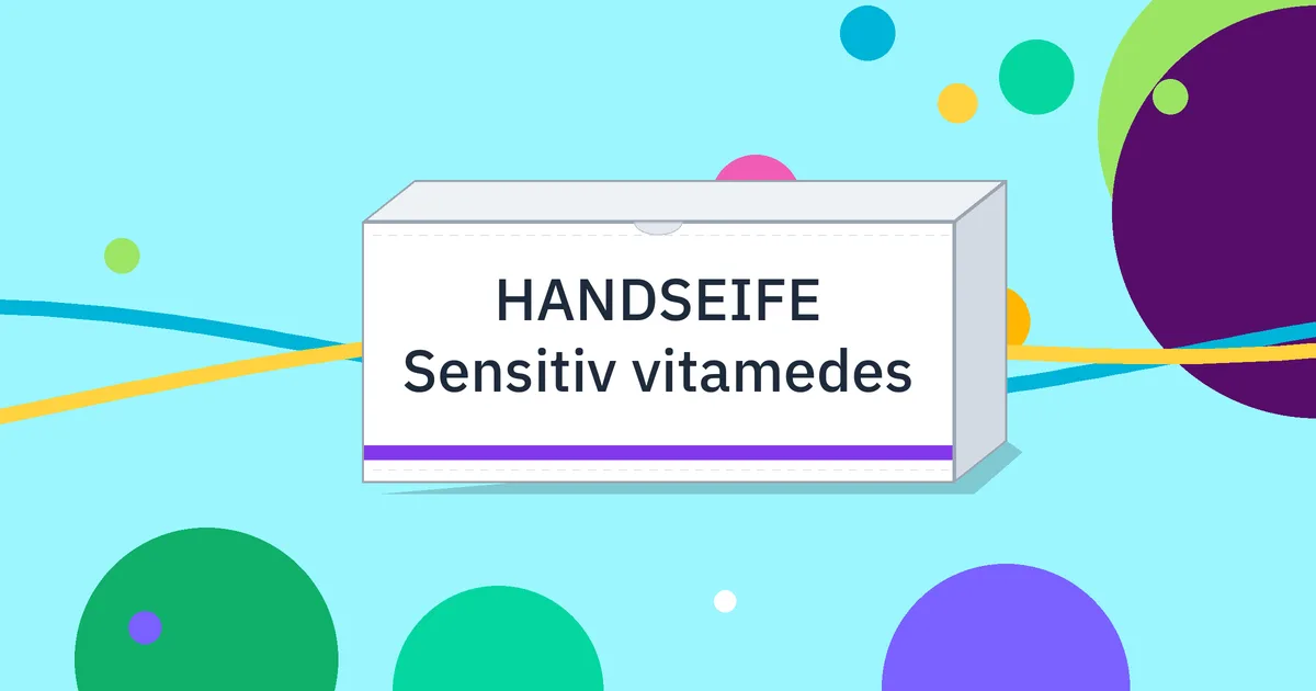 Symbolbild: Packung mit der Aufschrift HANDSEIFE Sensitiv vitamedes (PZN 19781230) – Verfügbarkeit und Bezug in Apotheken in Frankfurt am Main