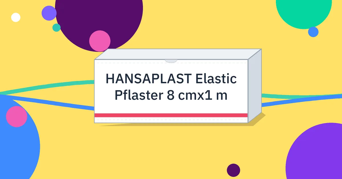 Symbolbild: Packung mit der Aufschrift HANSAPLAST Elastic Pflaster 8 cmx1 m (PZN 16138410) – Verfügbarkeit und Bezug in Apotheken in Frankfurt am Main