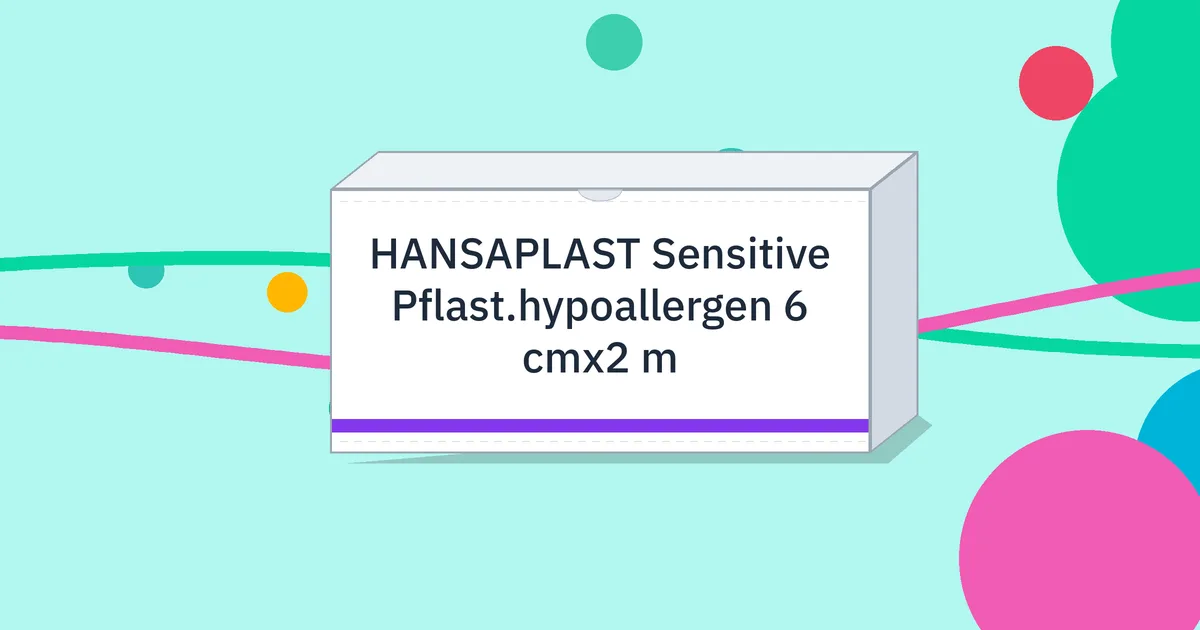 Symbolbild: Packung mit der Aufschrift HANSAPLAST Sensitive Pflast.hypoallergen 6 cmx2 m (PZN 16742755) – Verfügbarkeit und Bezug in Apotheken in Frankfurt am Main