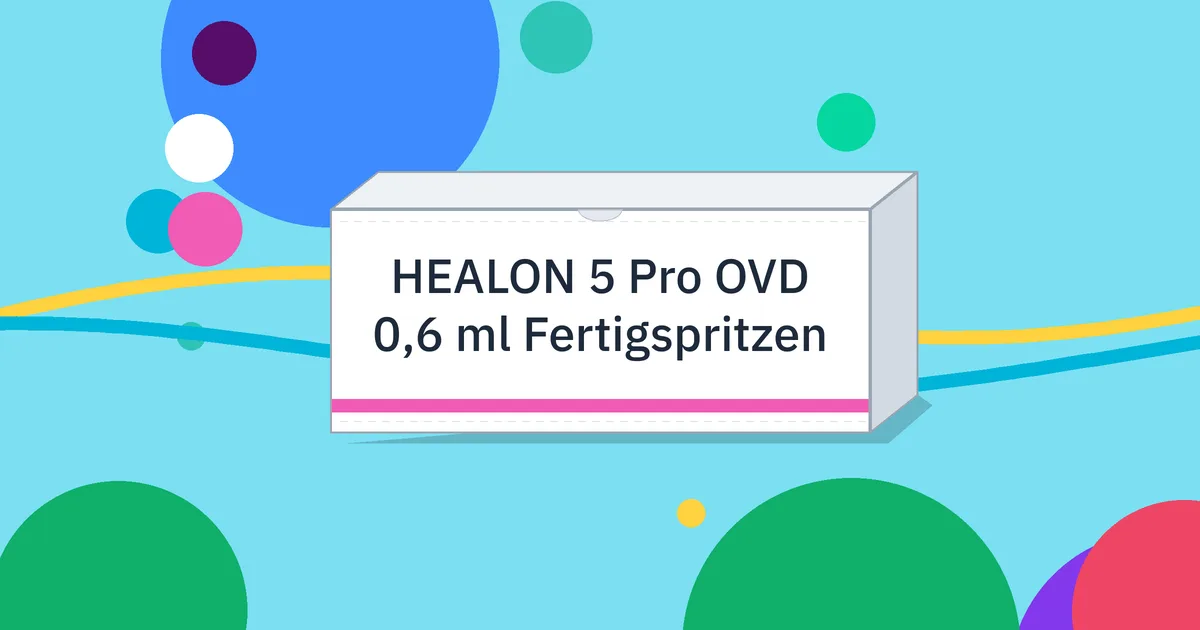 Symbolbild: Packung mit der Aufschrift HEALON 5 Pro OVD 0,6 ml Fertigspritzen (PZN 16733242) – Verfügbarkeit und Bezug in Apotheken in Frankfurt am Main