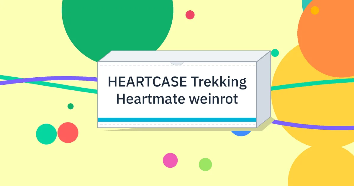 Symbolbild: Packung mit der Aufschrift HEARTCASE Trekking Heartmate weinrot (PZN 18500111) – Verfügbarkeit und Bezug in Apotheken in Frankfurt am Main