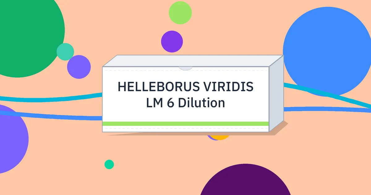 Symbolbild: Packung mit der Aufschrift HELLEBORUS VIRIDIS LM 6 Dilution (PZN 12886575) – Verfügbarkeit und Bezug in Apotheken in Frankfurt am Main