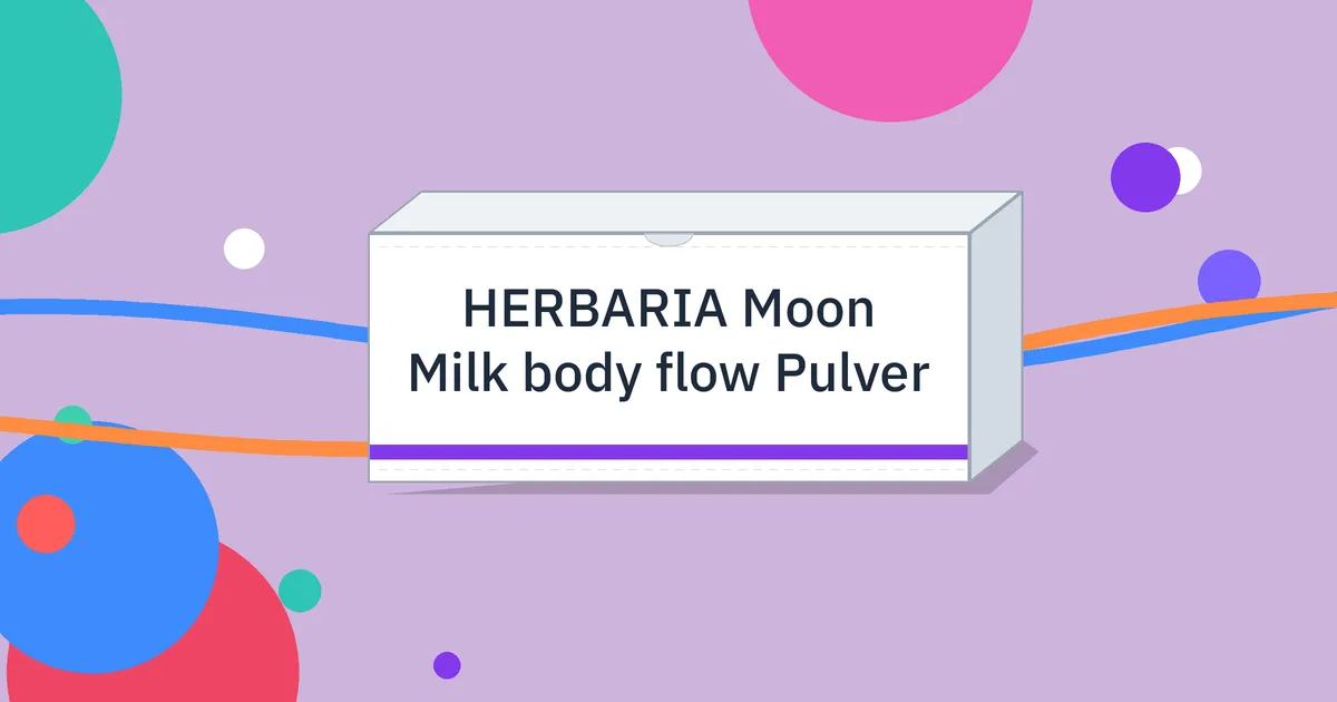 Symbolbild: Packung mit der Aufschrift HERBARIA Moon Milk body flow Pulver (PZN 17260917) – Verfügbarkeit und Bezug in Apotheken in Frankfurt am Main