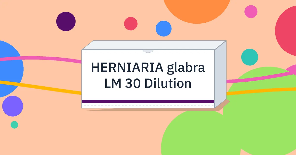 Symbolbild: Packung mit der Aufschrift HERNIARIA glabra LM 30 Dilution (PZN 13553255) – Verfügbarkeit und Bezug in Apotheken in Frankfurt am Main