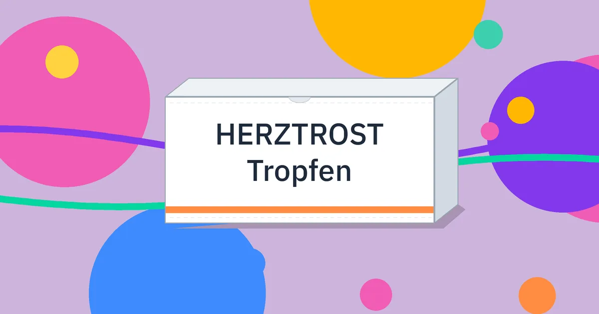 Symbolbild: Packung mit der Aufschrift HERZTROST Tropfen (PZN 10555851) – Verfügbarkeit und Bezug in Apotheken in Frankfurt am Main