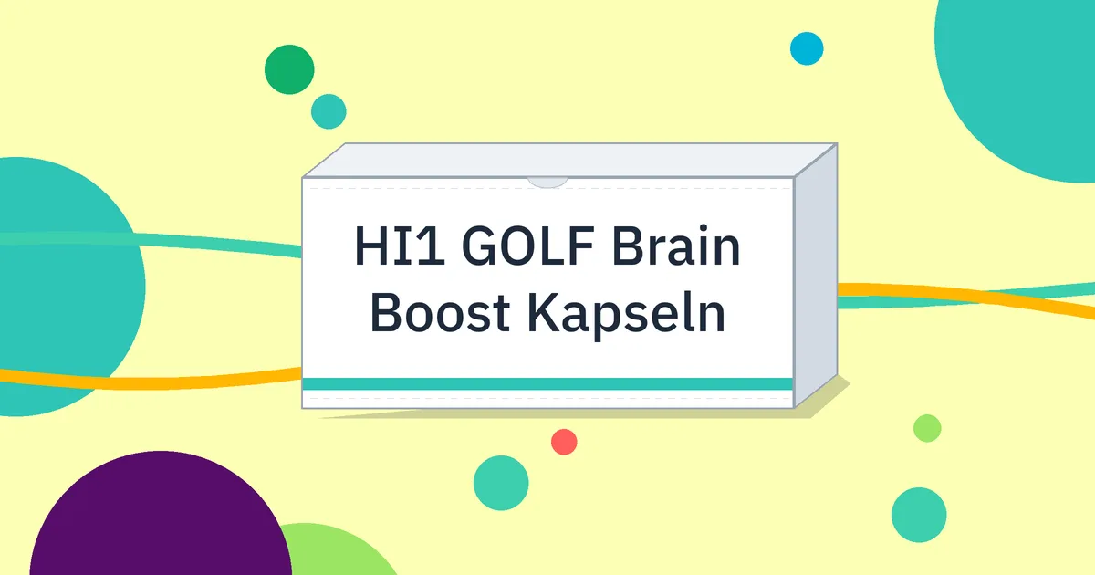 Symbolbild: Packung mit der Aufschrift HI1 GOLF Brain Boost Kapseln (PZN 19542465) – Verfügbarkeit und Bezug in Apotheken in Frankfurt am Main